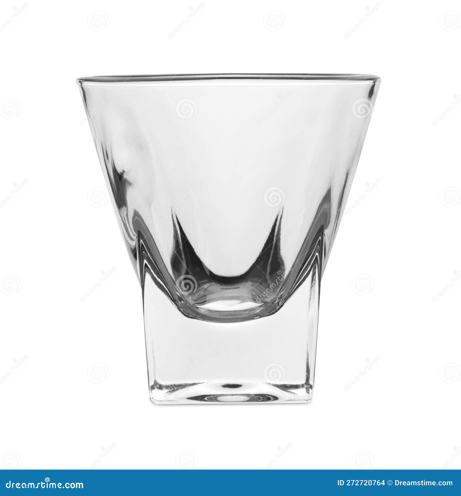 Elegant Clean Empty Shot Glass Isolated on White Stock Photo - Image of ...