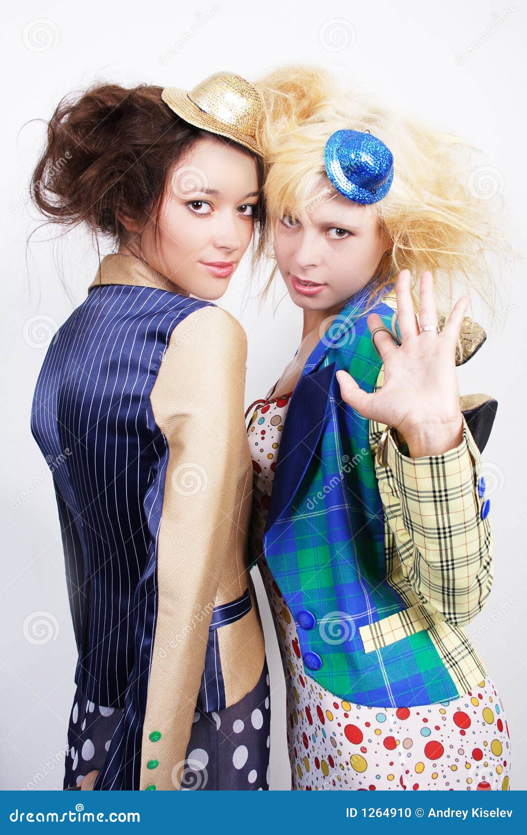 Elegant clowns stock photo. Image of girl, mannequin, isolated - 1264910