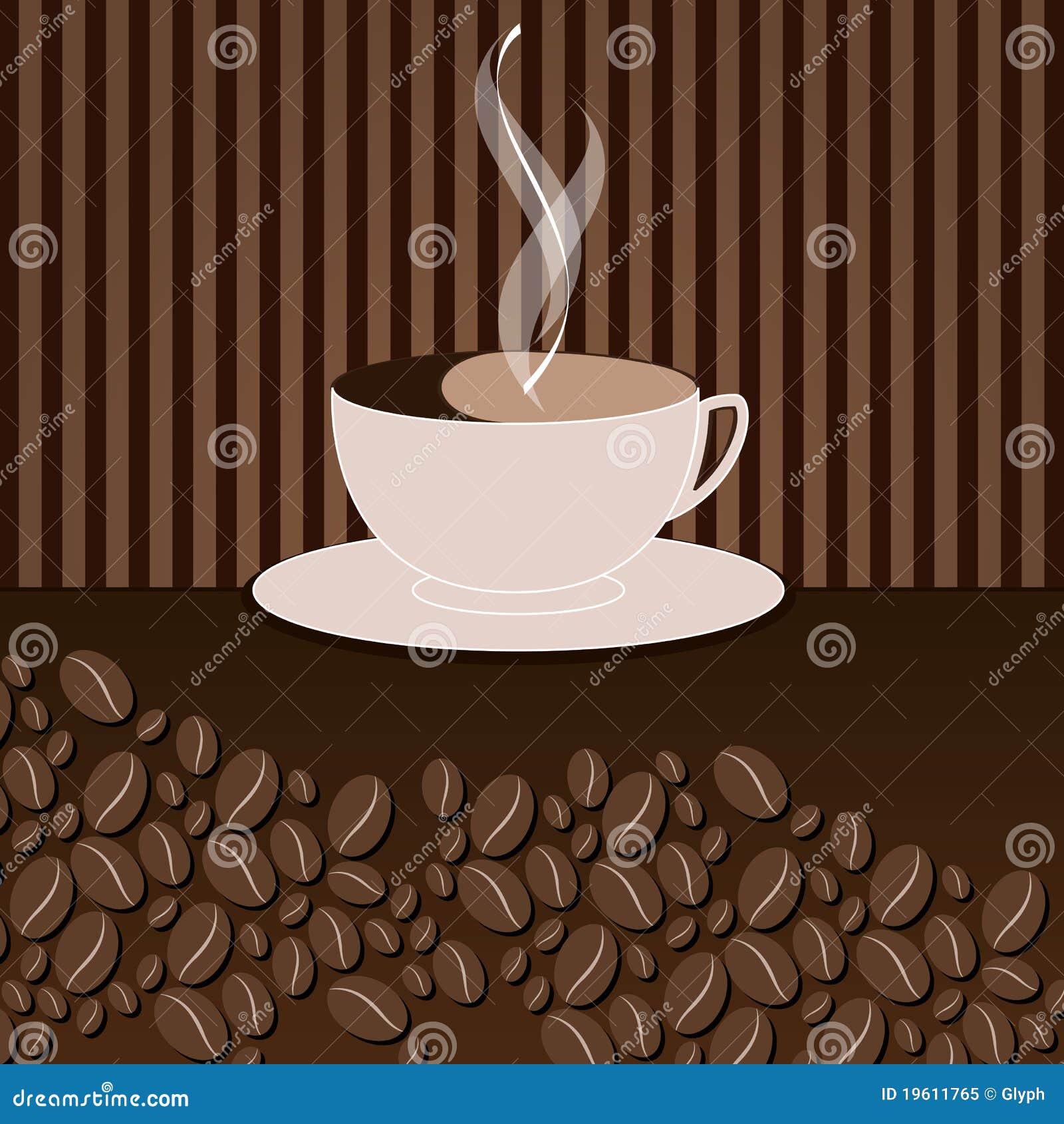 Elegant Coffee Themed Background Stock Vector - Illustration of drop ...