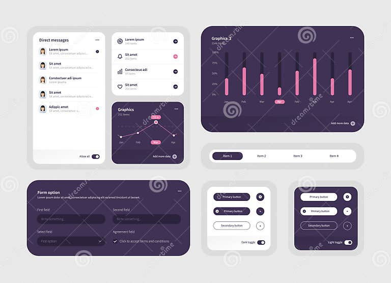 Elegant Collection of Ui Ux Elements for Web Design, App Design. Ux ...