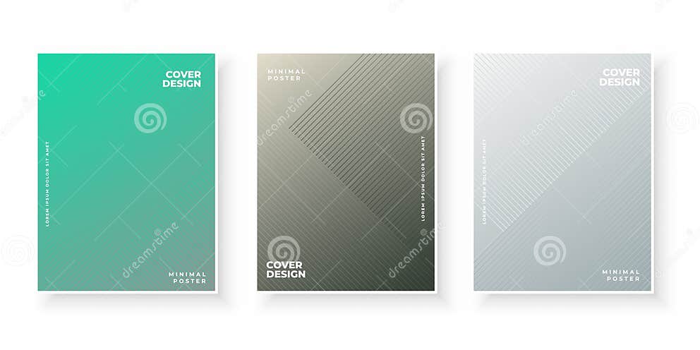 Elegant Colorful Gradient Covers Design Set Template Stock Vector ...