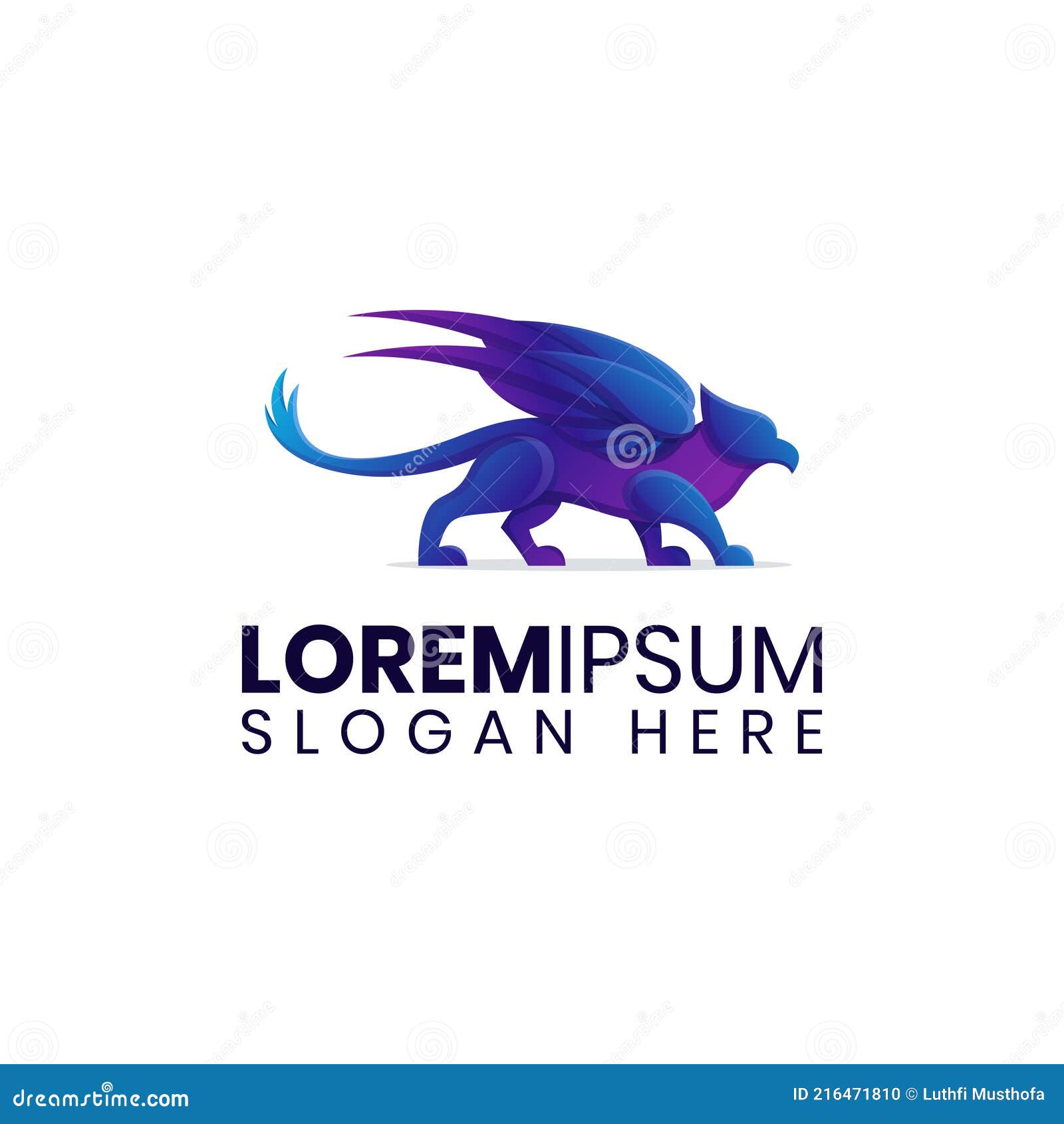 Elegant Colorful Griffin Logo Design Stock Vector - Illustration of ...