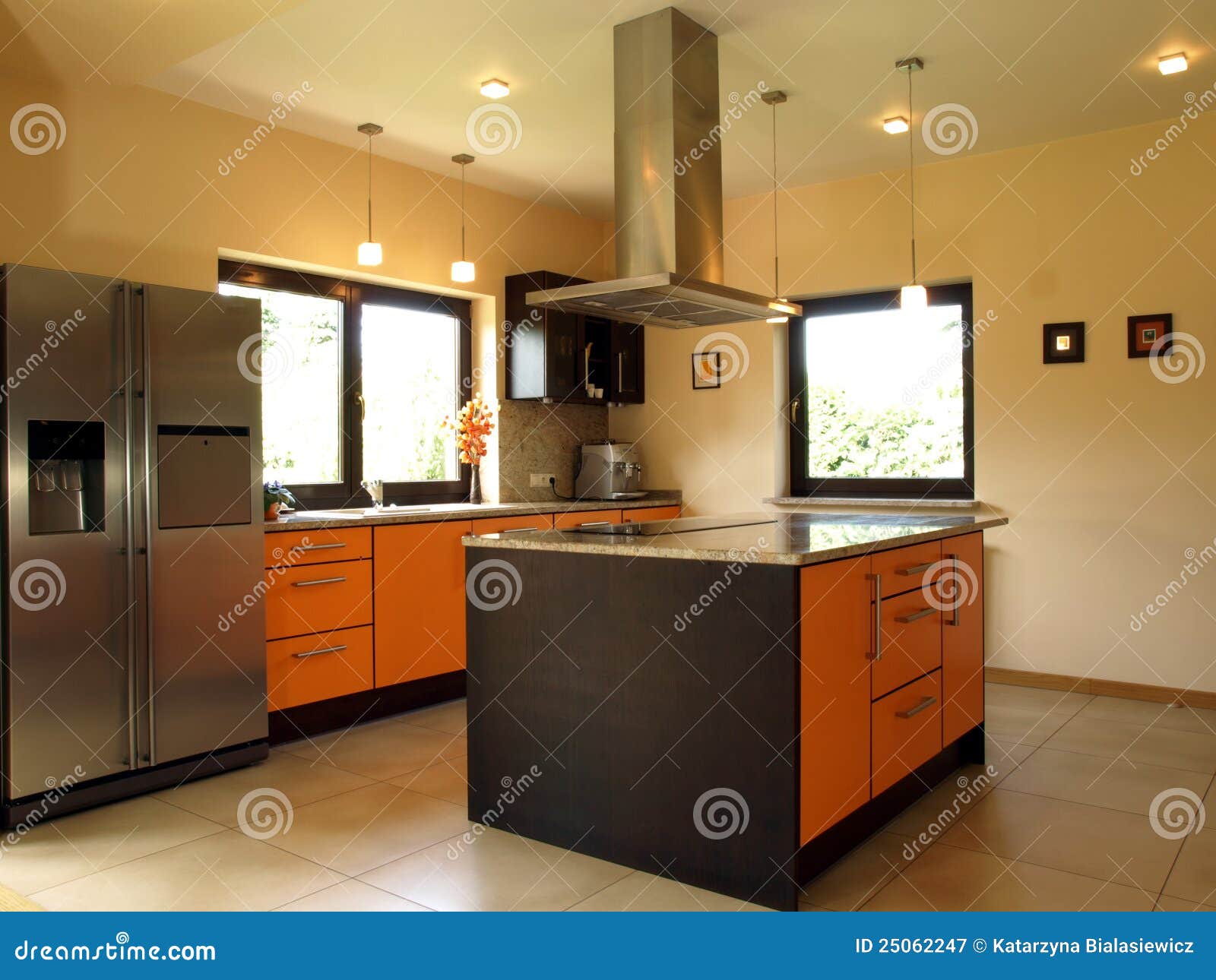 Elegant Comfortable Kitchen Stock Image - Image of elegant, decoration ...