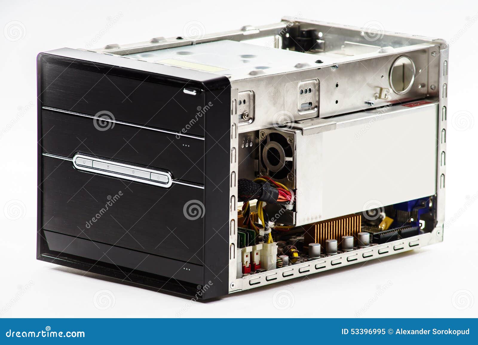 Elegant Computer Box Isolated on White Stock Image - Image of isolated ...