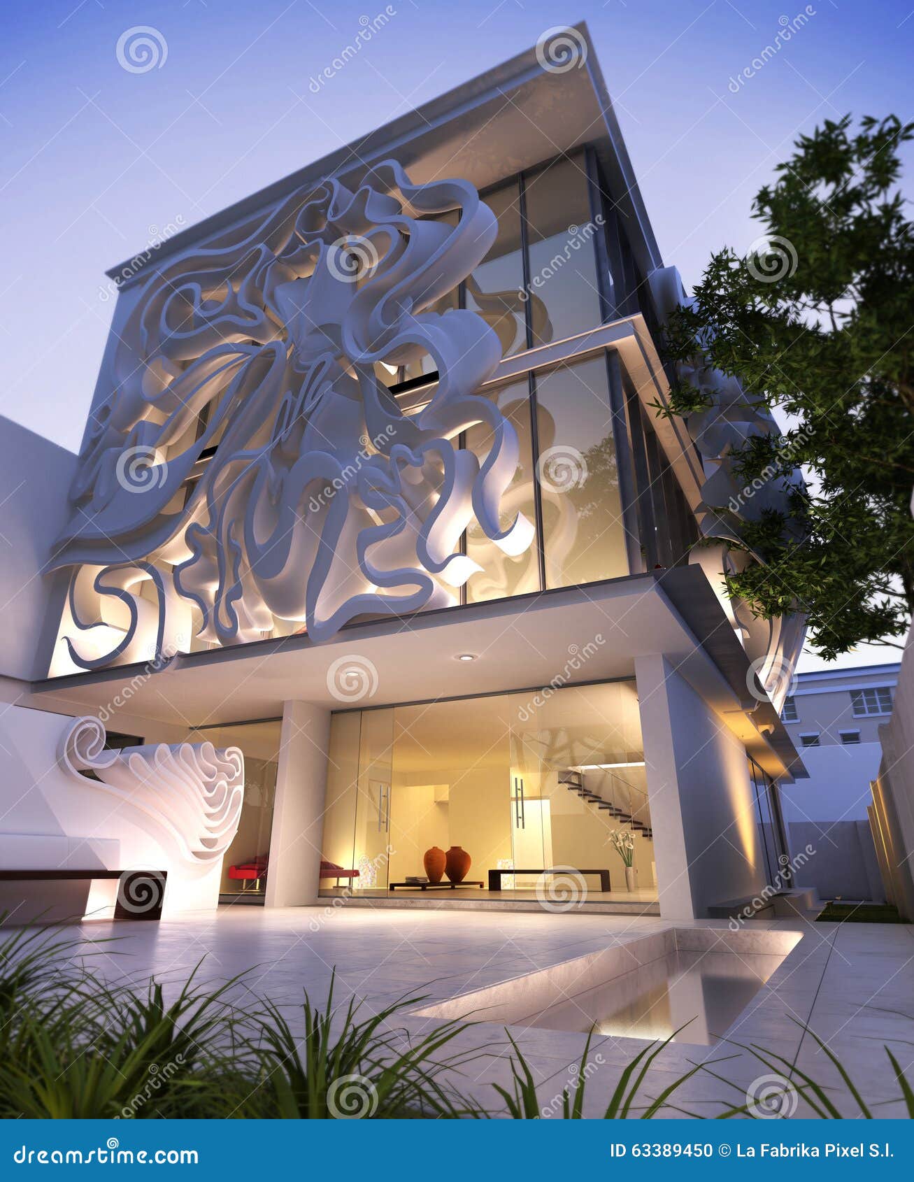 Elegant Contemporary Building Stock Photo - Image of design, generic ...