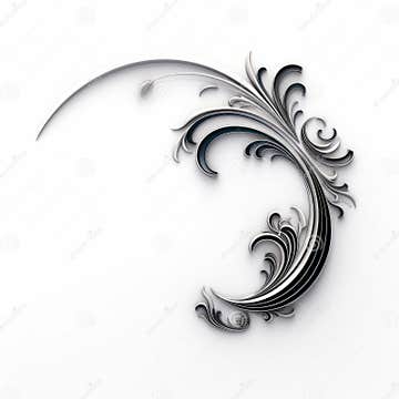 Elegant Corner Design Element on White Background Stock Illustration ...