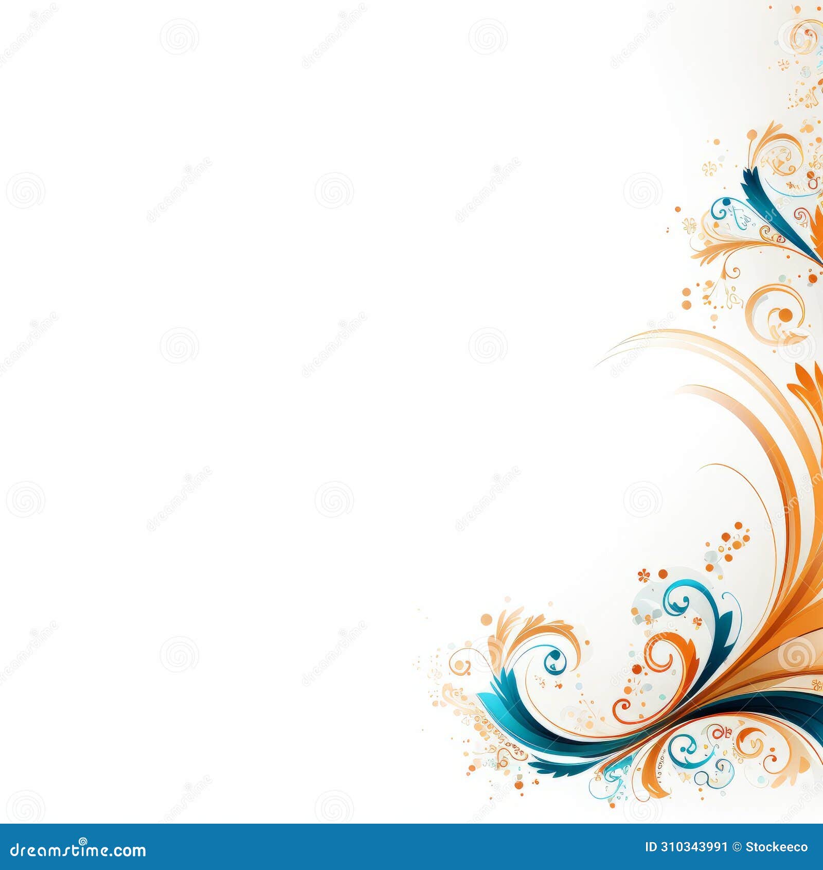 Elegant Corner Design Element on White Background Stock Illustration ...