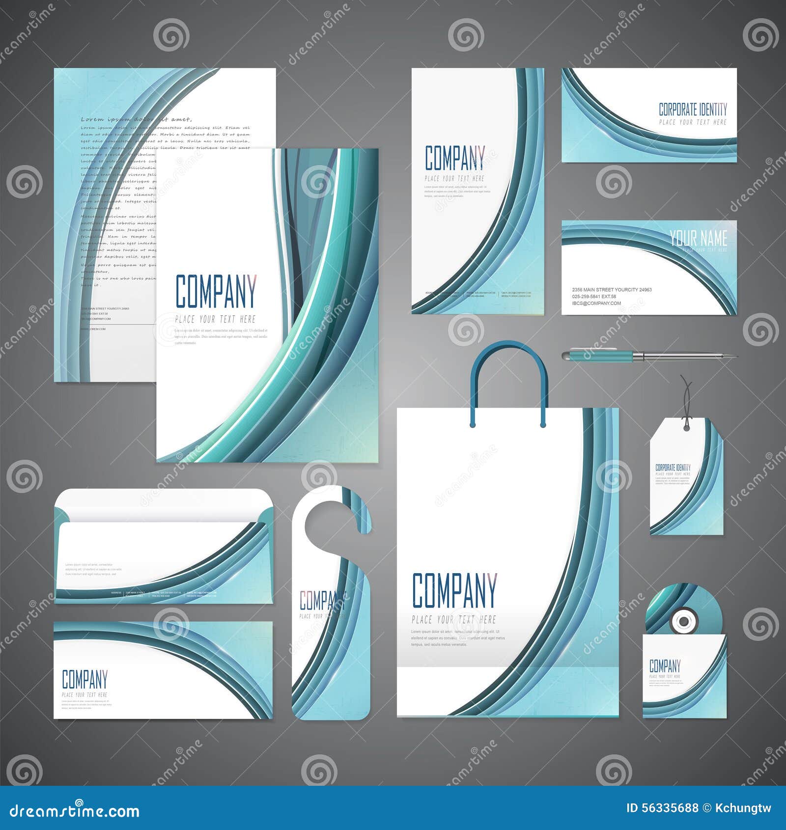 Elegant Corporate Identity Design Stock Vector - Illustration of ...