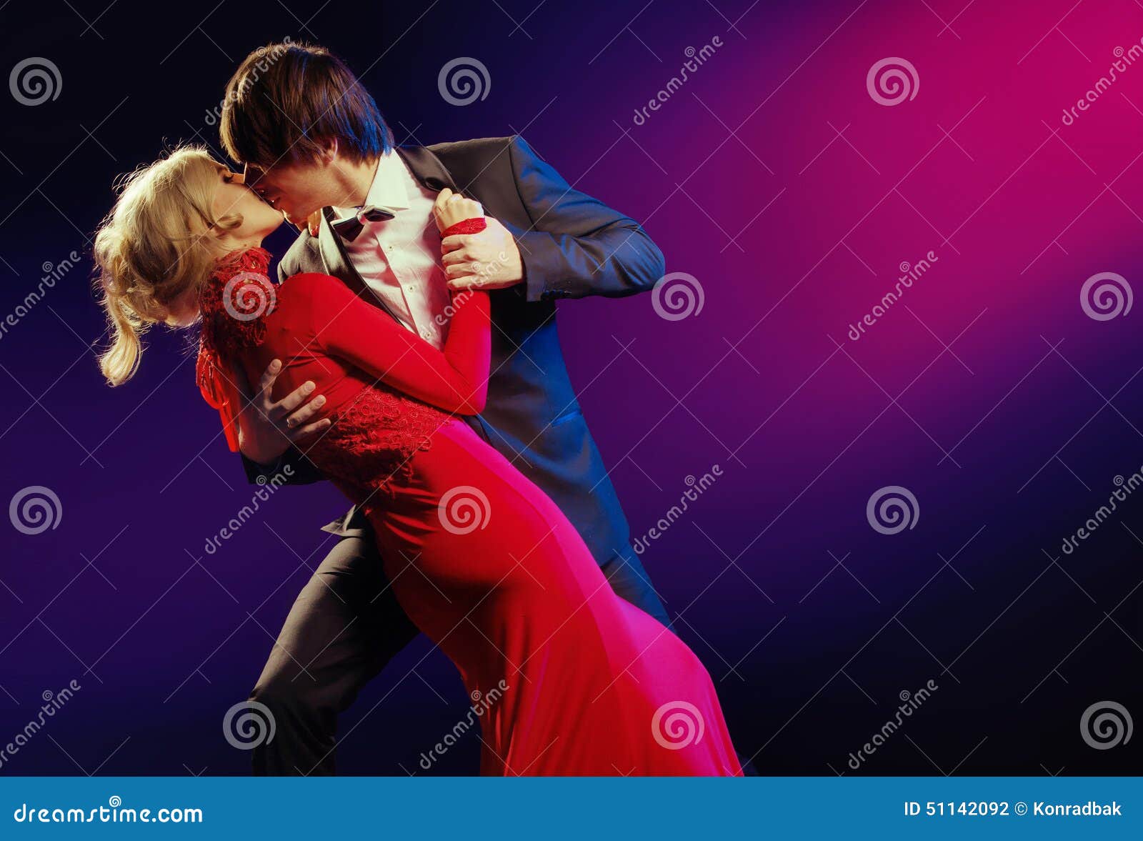 Elegant Couple in the Dance of Love Stock Photo - Image of date ...