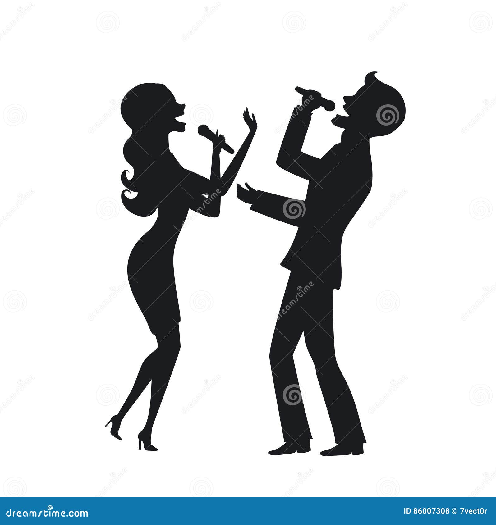 Couple Singing Duet Stock Illustrations 34 Couple Singing Duet Stock