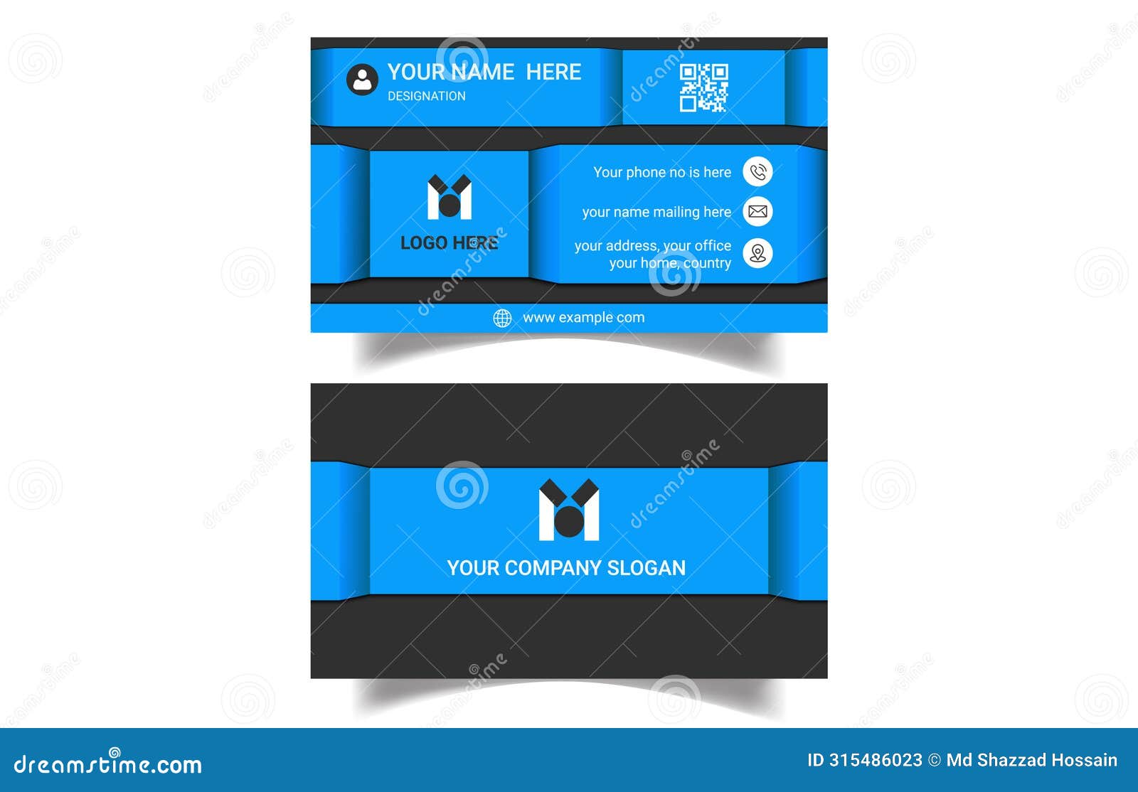 Elegant Creative Modern Business Card Design Template Editable Vector ...