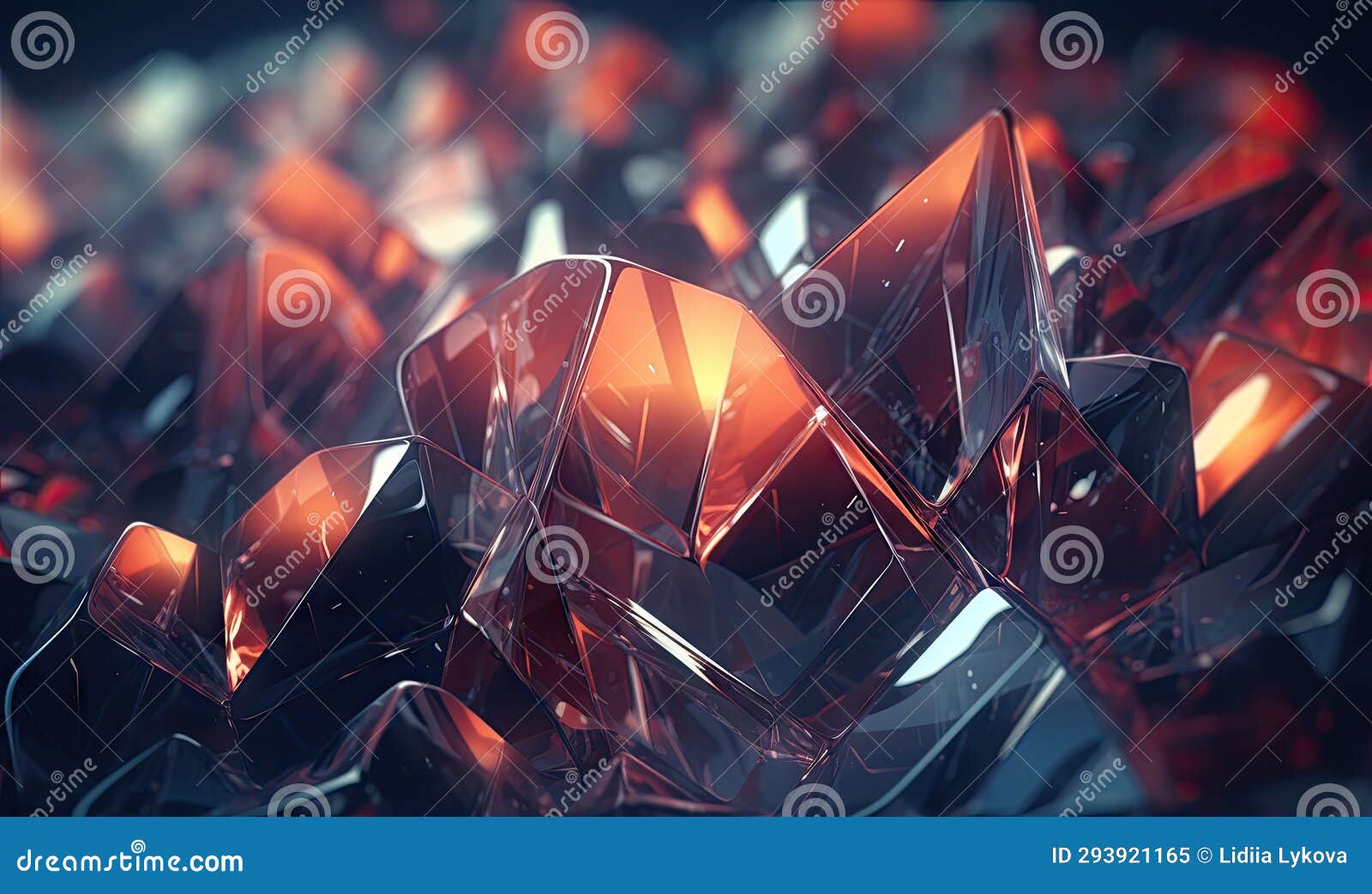 Elegant Crystal Structure with a Glass Morphism Effect. AI Generative Stock Illustration ...
