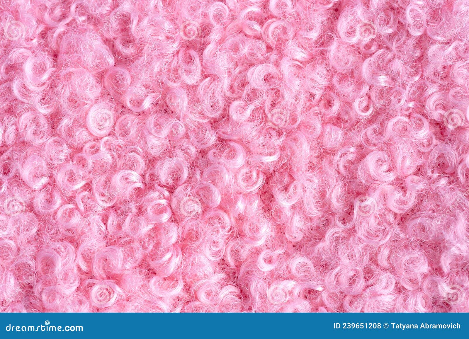 Curly Pink Ribbon Tape On Pink Background Royalty-Free Stock Photo ...