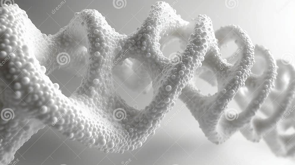 Elegant 3D Abstract Structure in Smooth White Design with Depth Stock ...