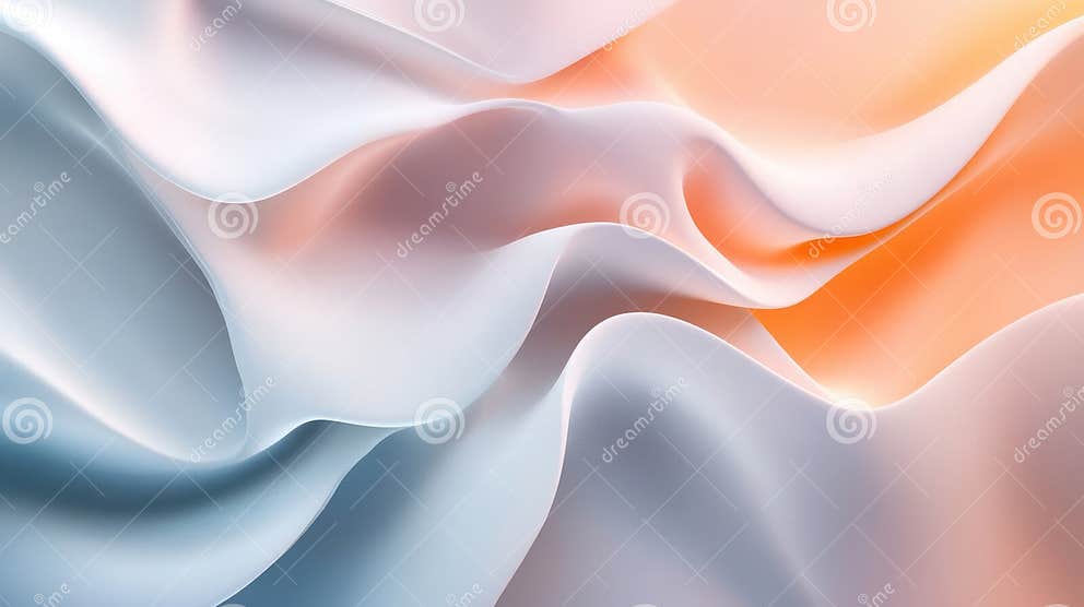 Elegant 3D Surface with Gradient Shadows, Soft and Dynamic Flow. Light ...