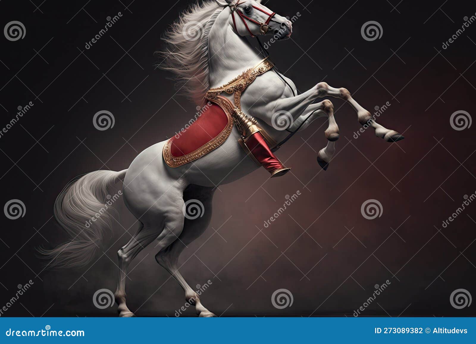 Dancing Horse Animal In Slow Smooth Movements Stock Photography ...