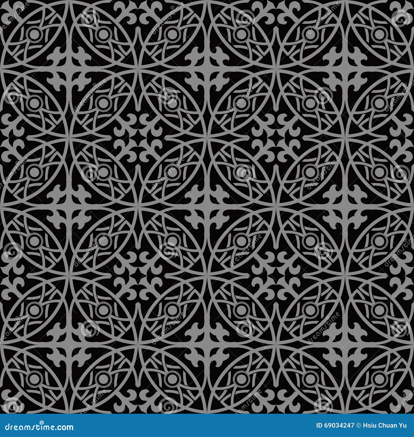 Elegant Dark Antique Background Image of Cross Round Frame Geometry ...