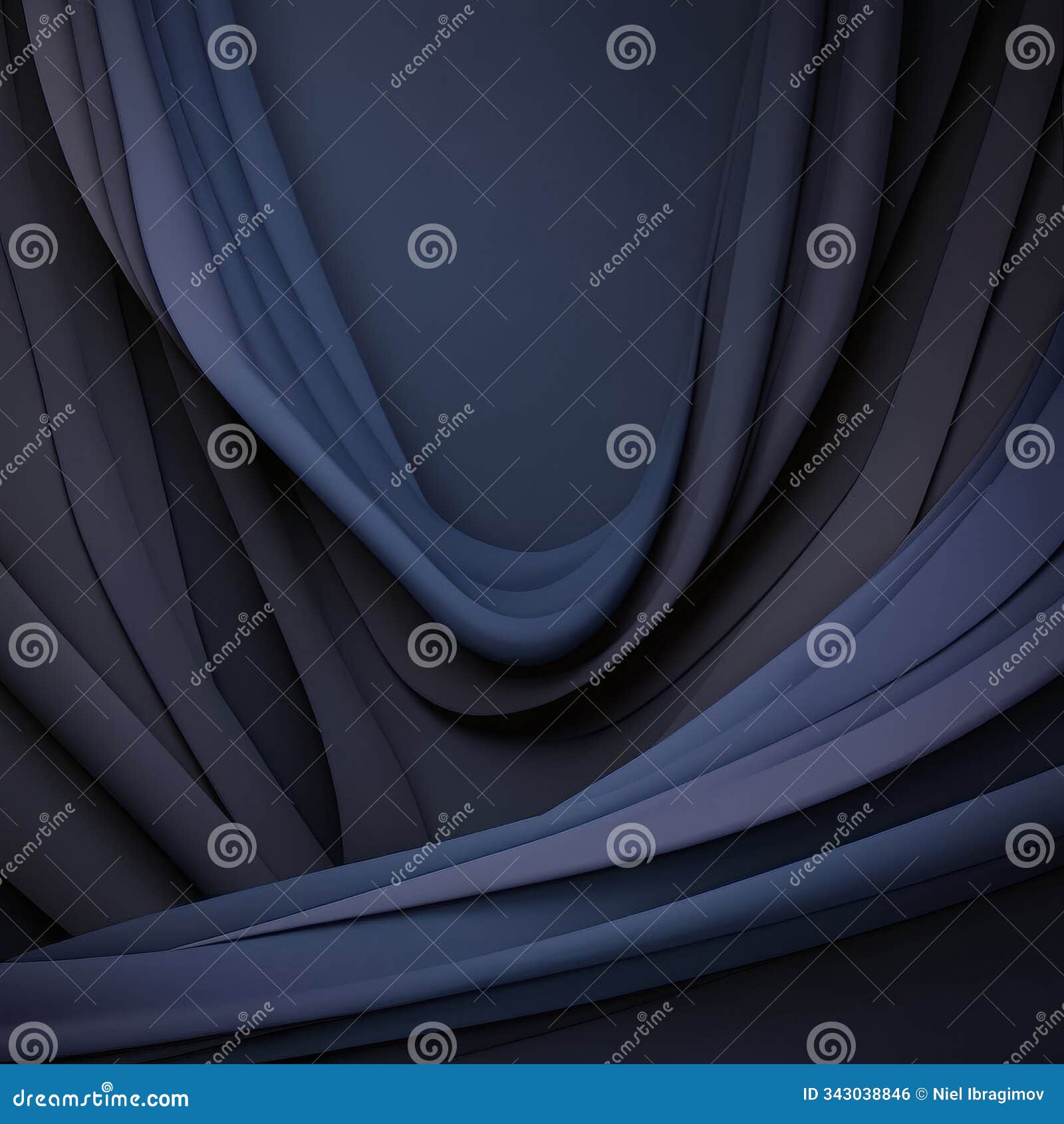 Elegant Dark Blue Abstract Drapery with Soft Flowing Layers for Modern ...
