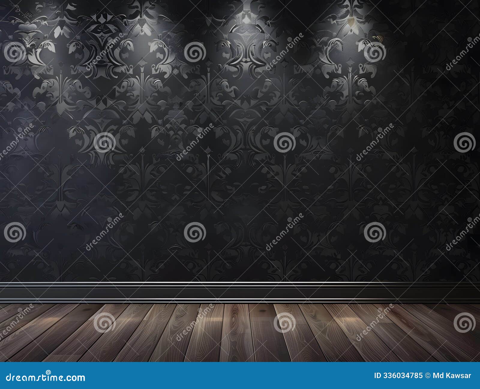 Elegant Dark Grey Pattern Wallpaper Design Stock Illustration ...