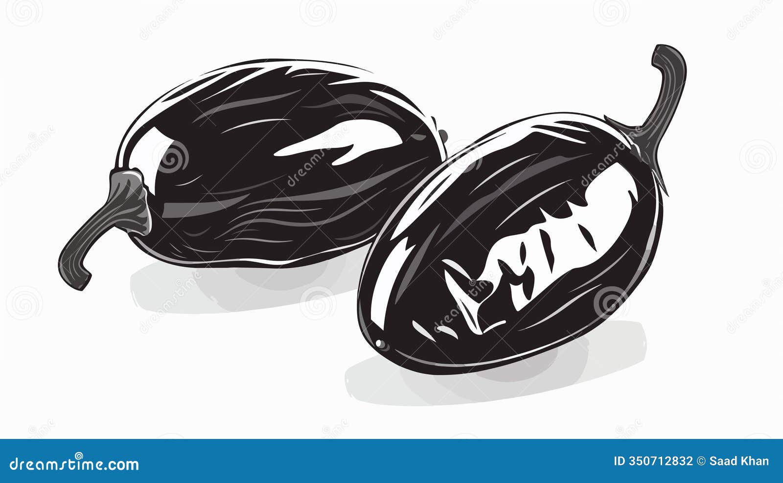 Elegant Dates Black and White Silhouette Vector Icon for Graphic Design ...