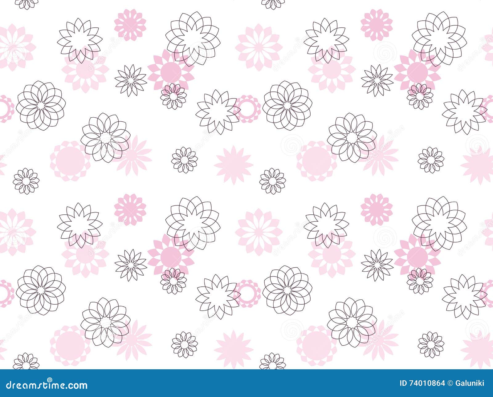 Elegant Decorative Flowers Seamless Pattern. Stock Vector ...