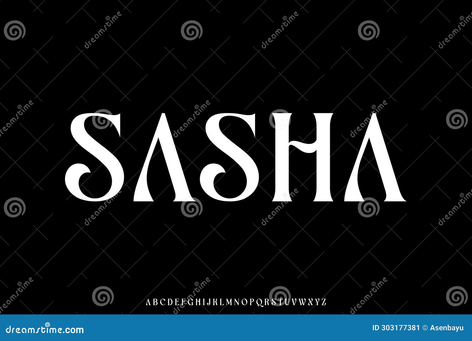 Elegant Decorative Natural Alphabet Display Font Vector. Curvy ...