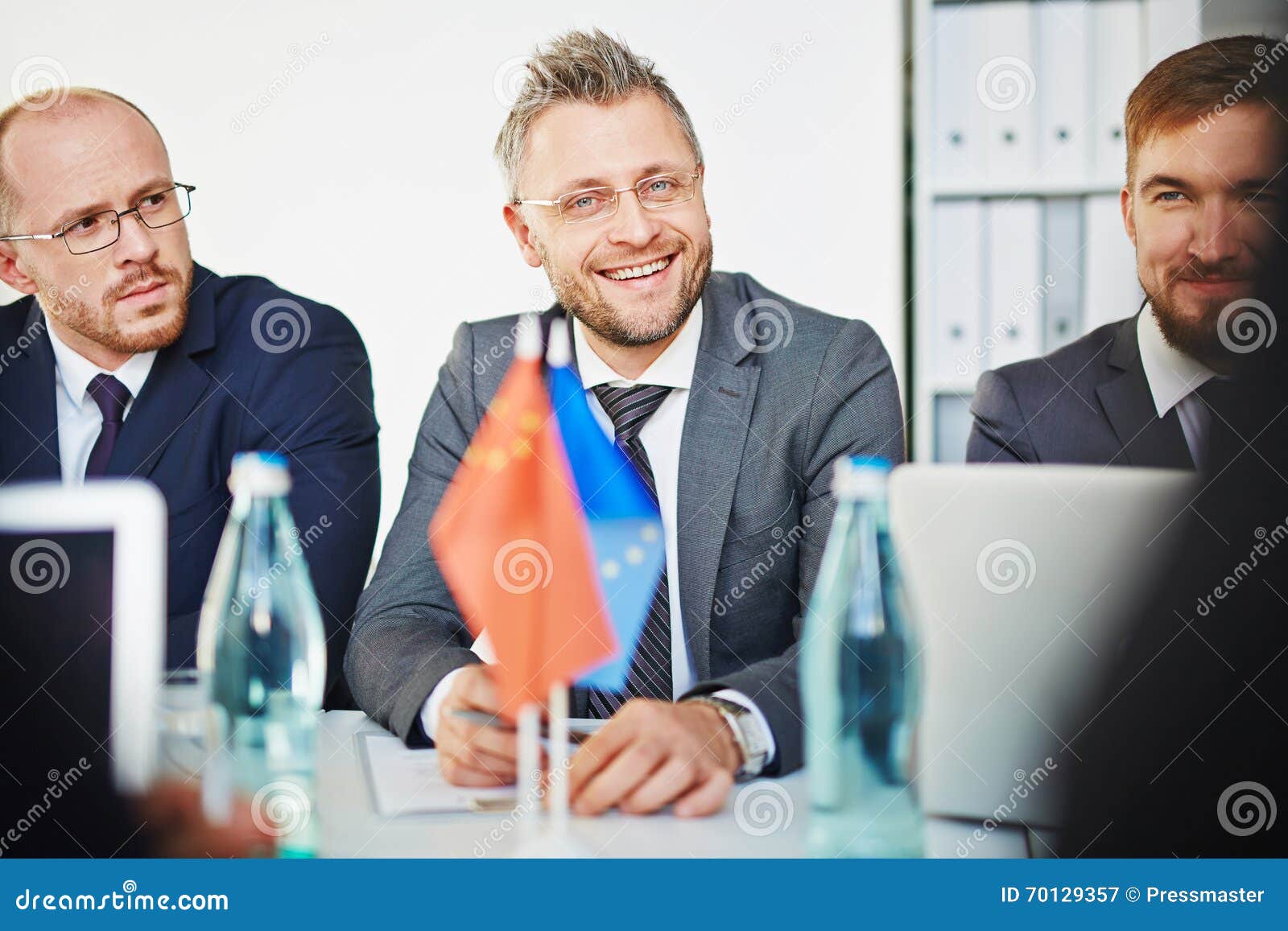 Elegant delegates stock image. Image of teamwork, contemporary - 70129357