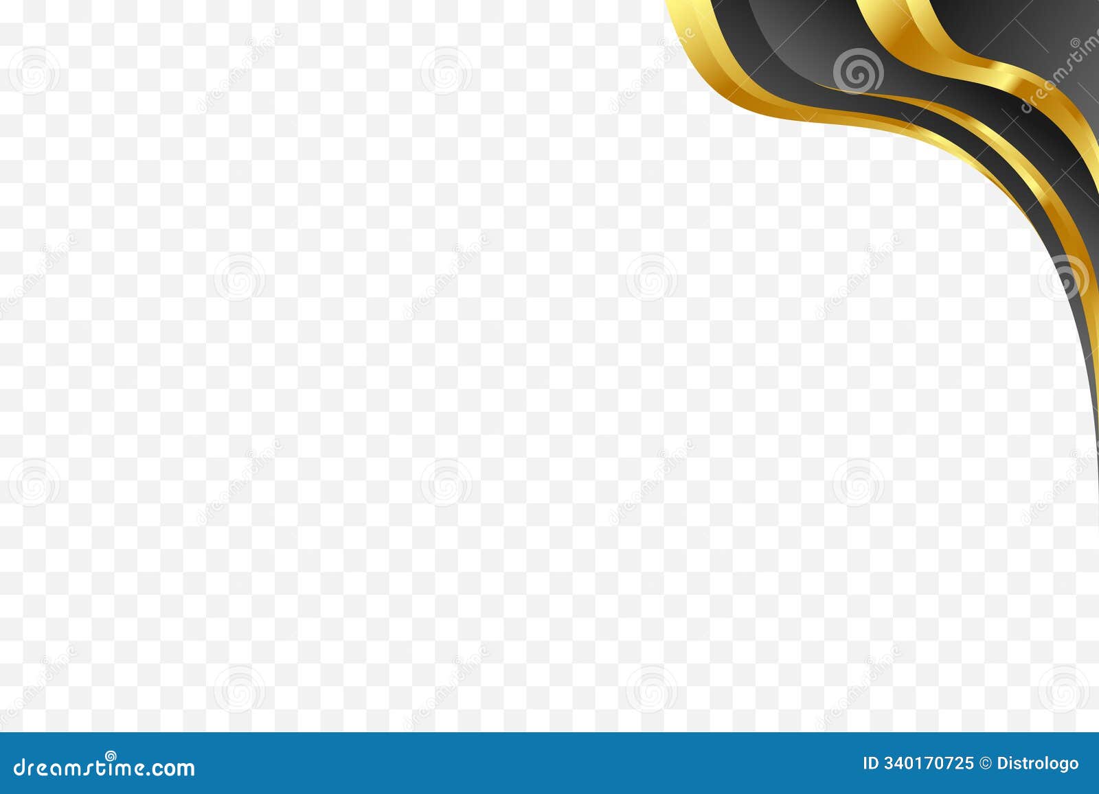 Elegant Design for Footer and Header Featuring a Wavy Black and Gold ...