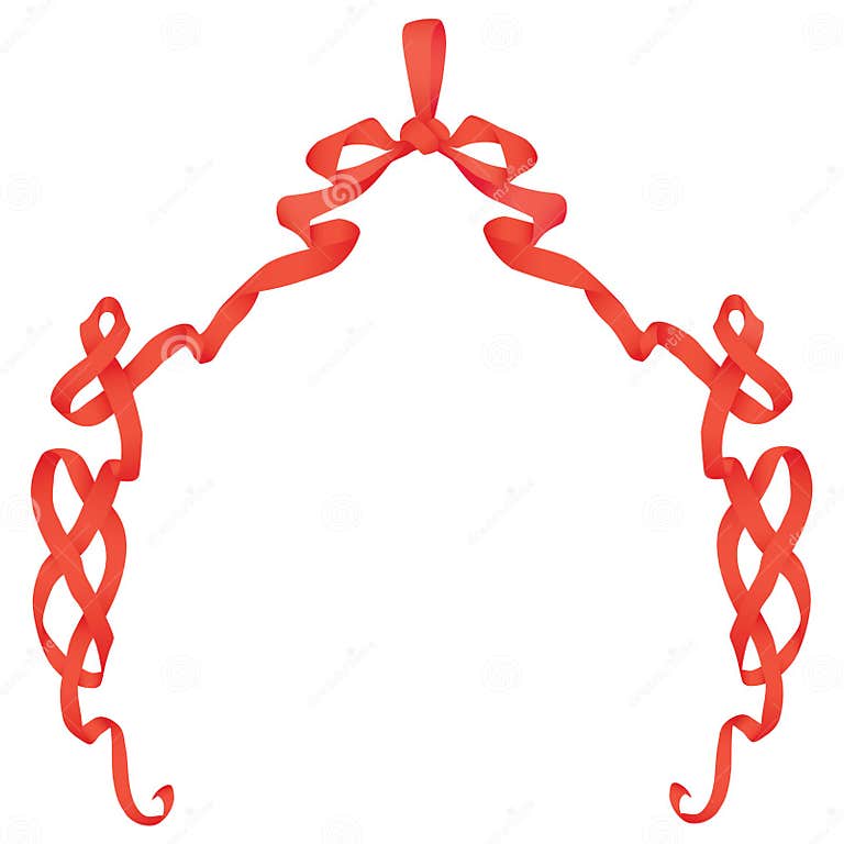 Elegant Design Ribbon Frame with Bow Stock Vector - Illustration of ...