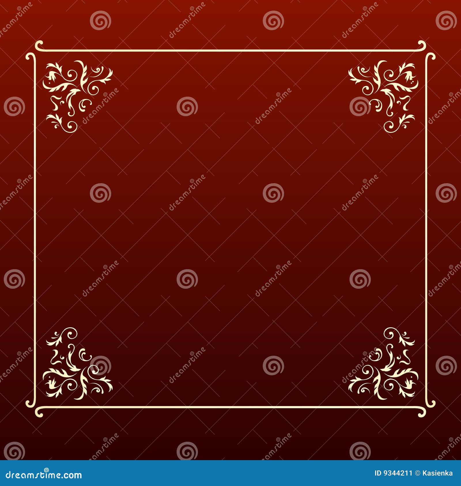 Elegant Design Square Frame Stock Vector - Illustration of floral ...