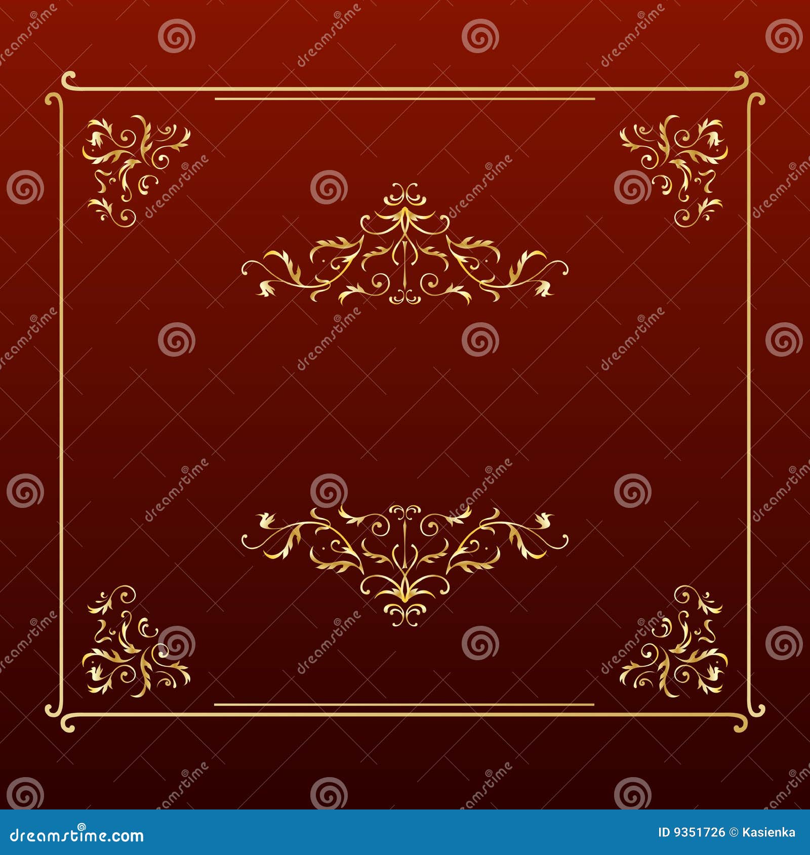 Elegant Design Square Frame Stock Vector - Illustration of classic ...