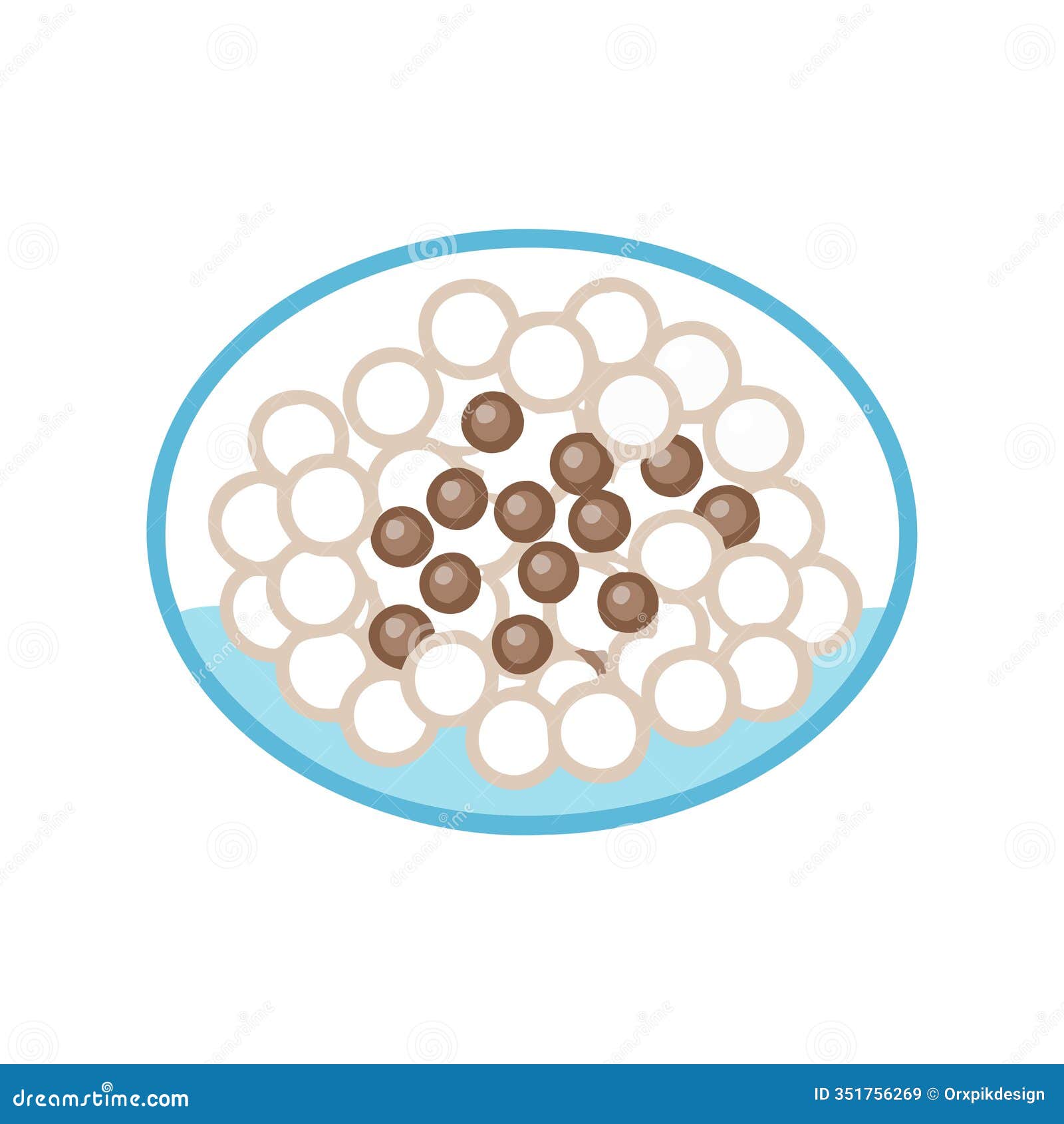 Tapioca Pearls. Seamless Pattern. Coloring Page Cartoon Vector ...