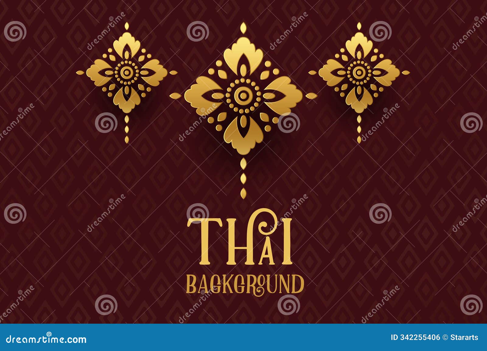 Thai Art Background Frame Border Traditional Illustration Royalty-Free ...