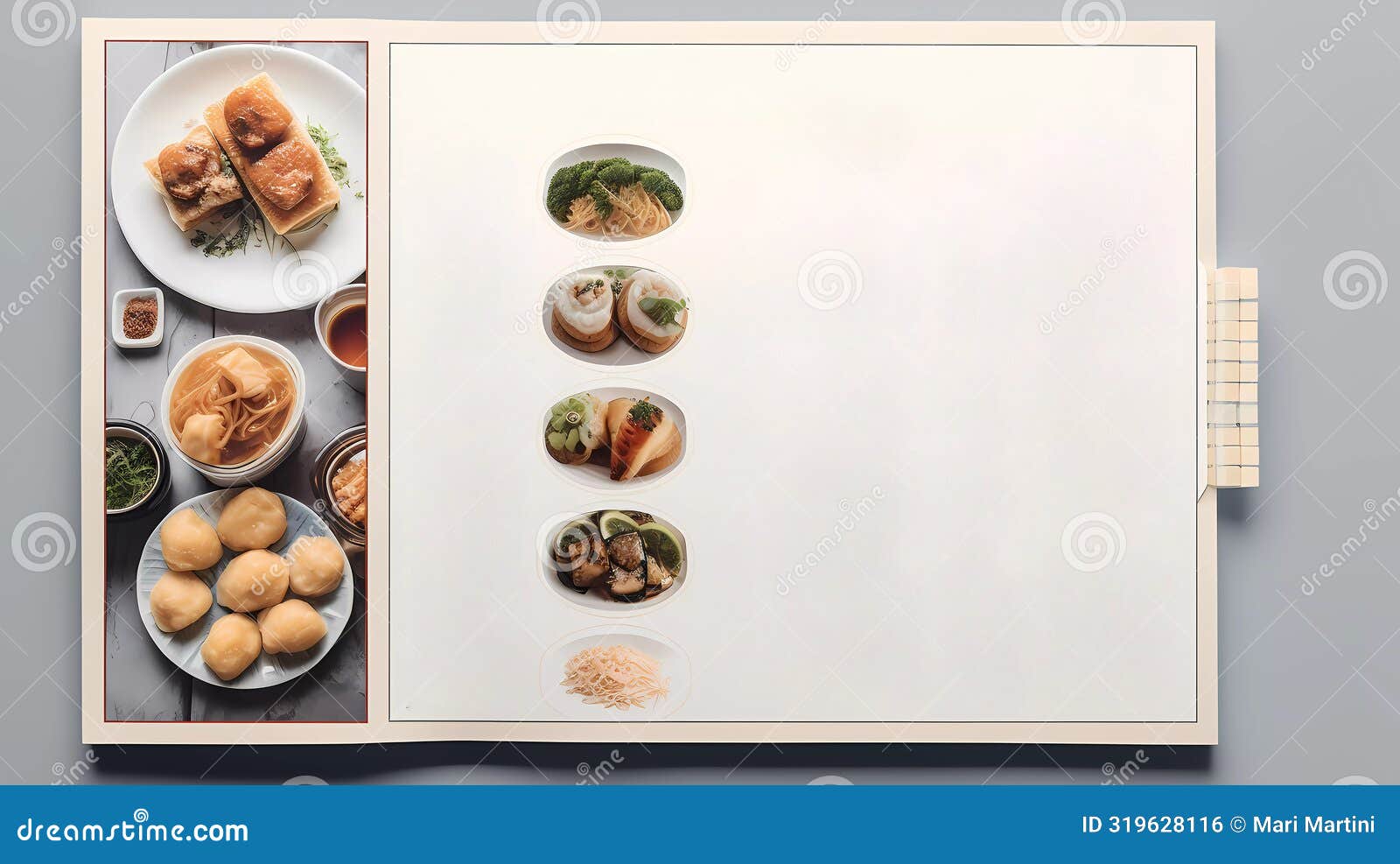 An Elegant Dim Sum Restaurant Menu Template Stock Illustration ...