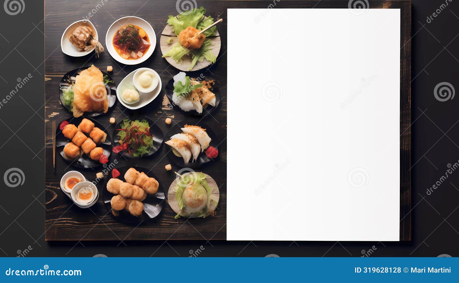 An Elegant Dim Sum Restaurant Menu Template Stock Illustration ...