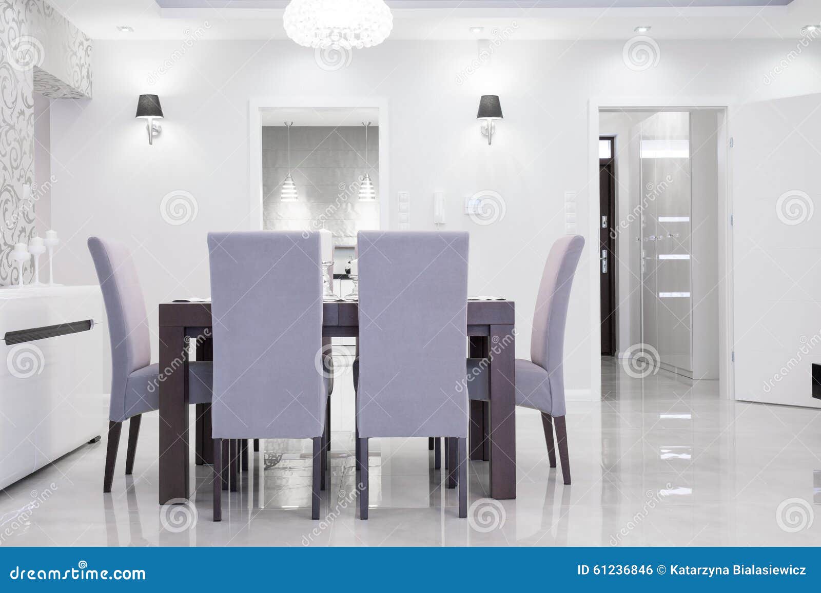 Elegant dining hall stock photo. Image of horizontal - 61236846