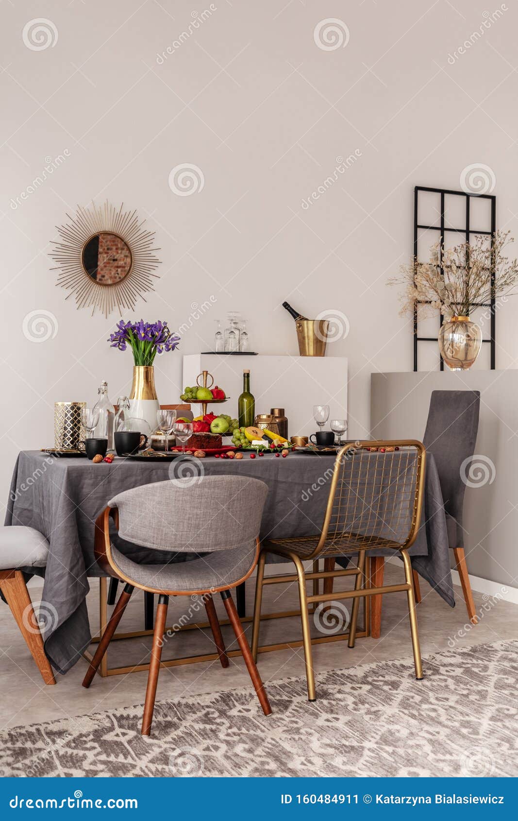 Communal Dining Table, Filled With The Bounty Of Local Ingredients ...