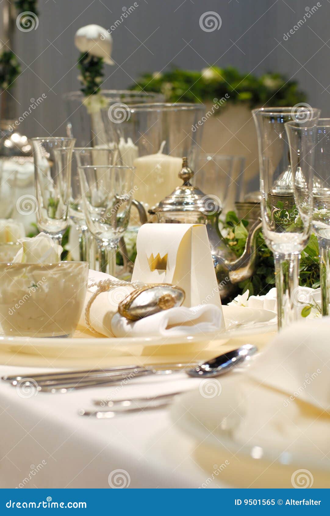 Elegant dining table stock image. Image of cutlery, style - 9501565