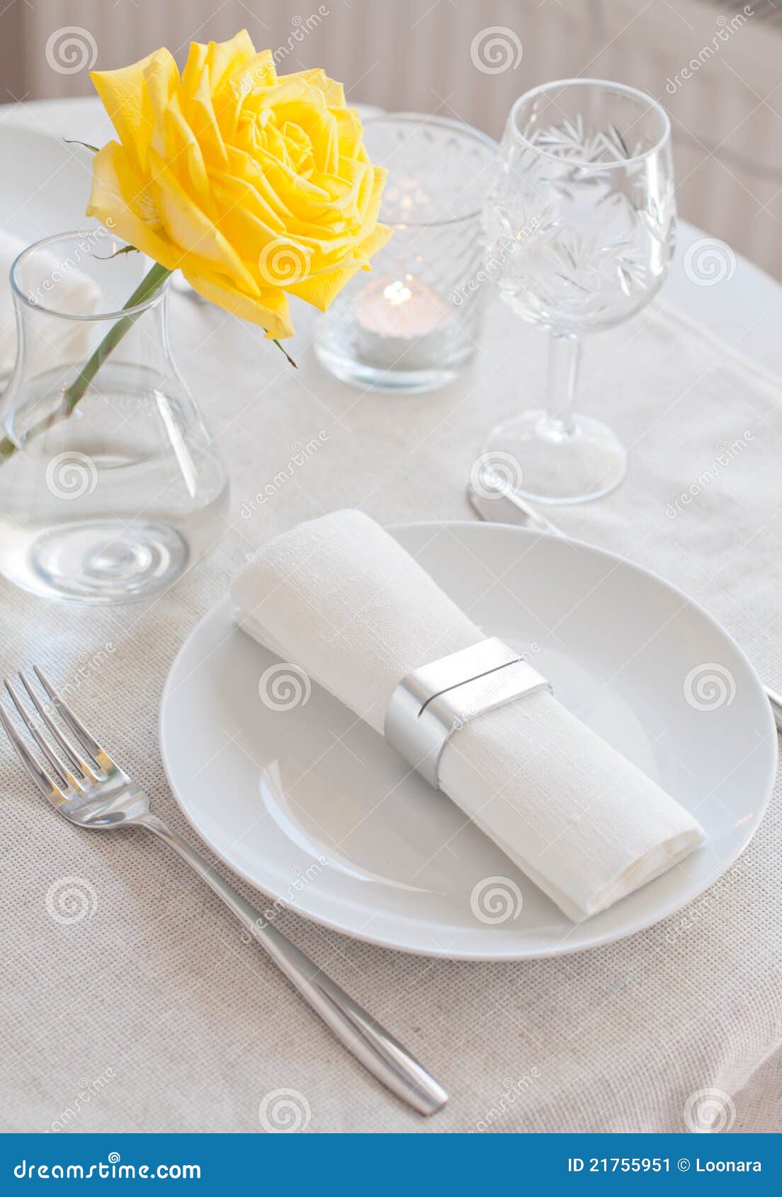 Elegant Dining Table Setting Stock Image - Image of candles, gourmet ...
