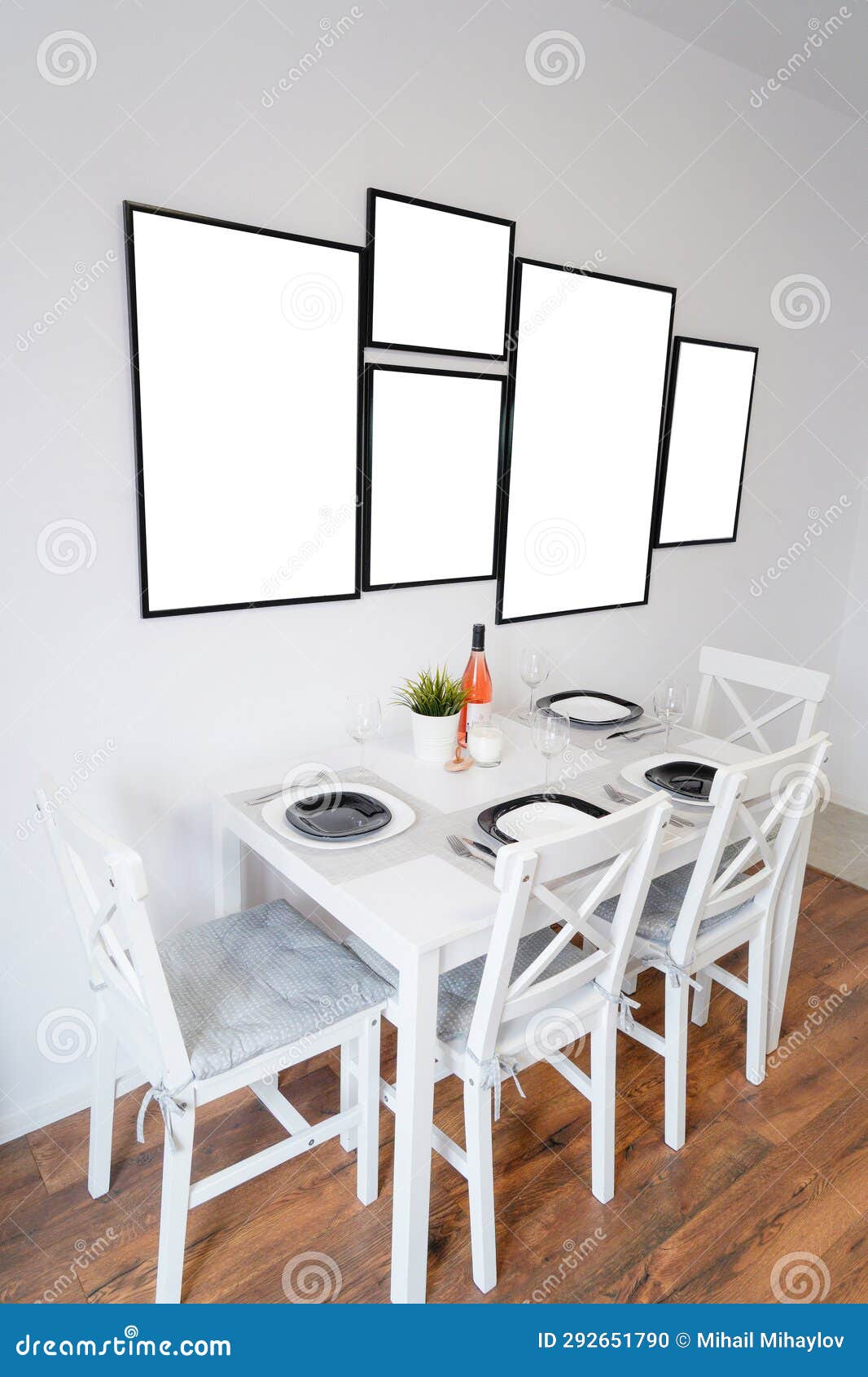 Elegant Dinner Table Frame Mockups Stock Photo - Image of table, home ...