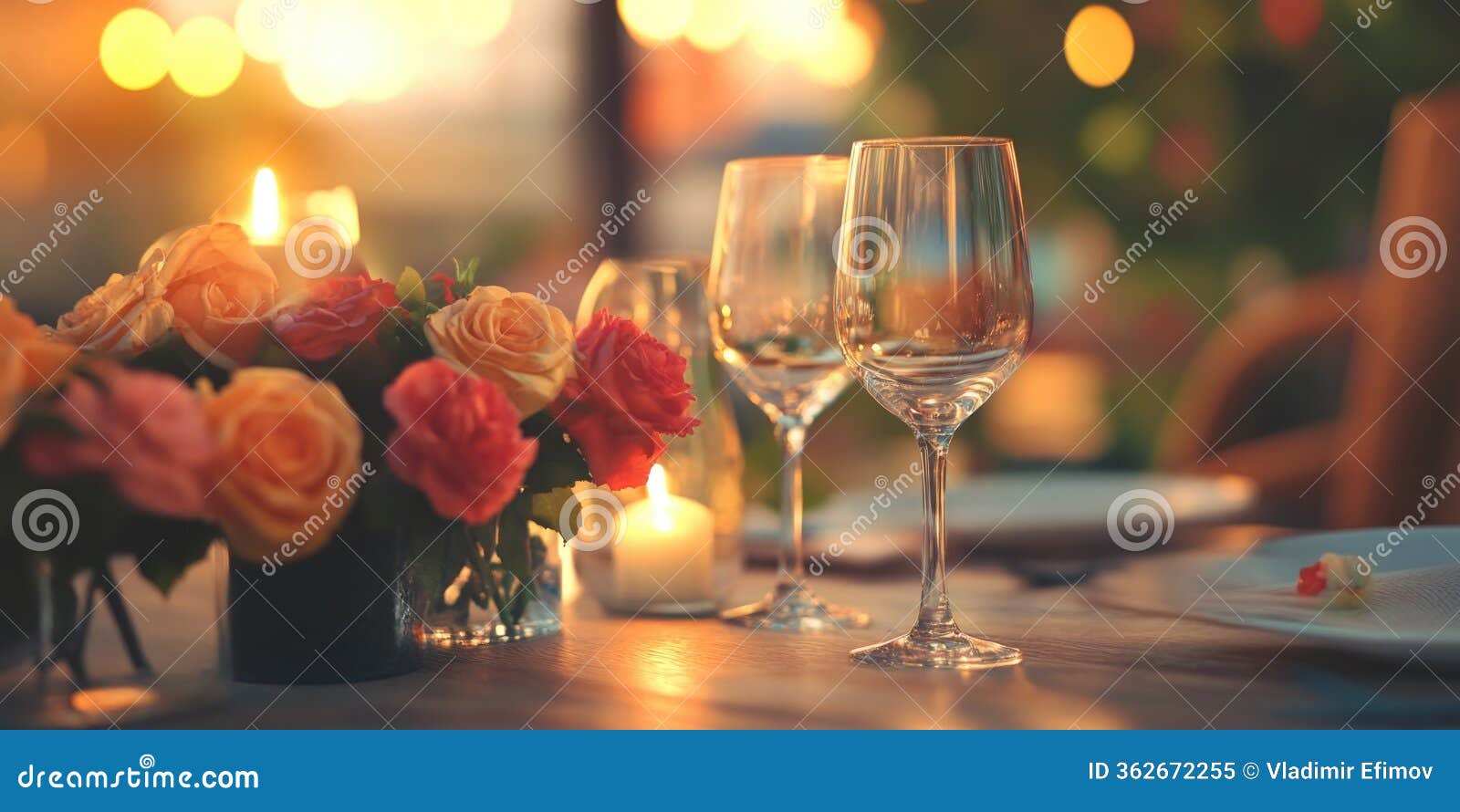 Elegant dinner table setup stock image. Image of dinner - 362672255