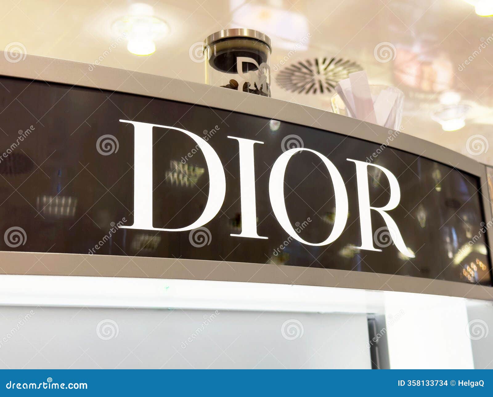 Elegant Dior Storefront Display at Modern Shopping Mall Editorial Stock ...