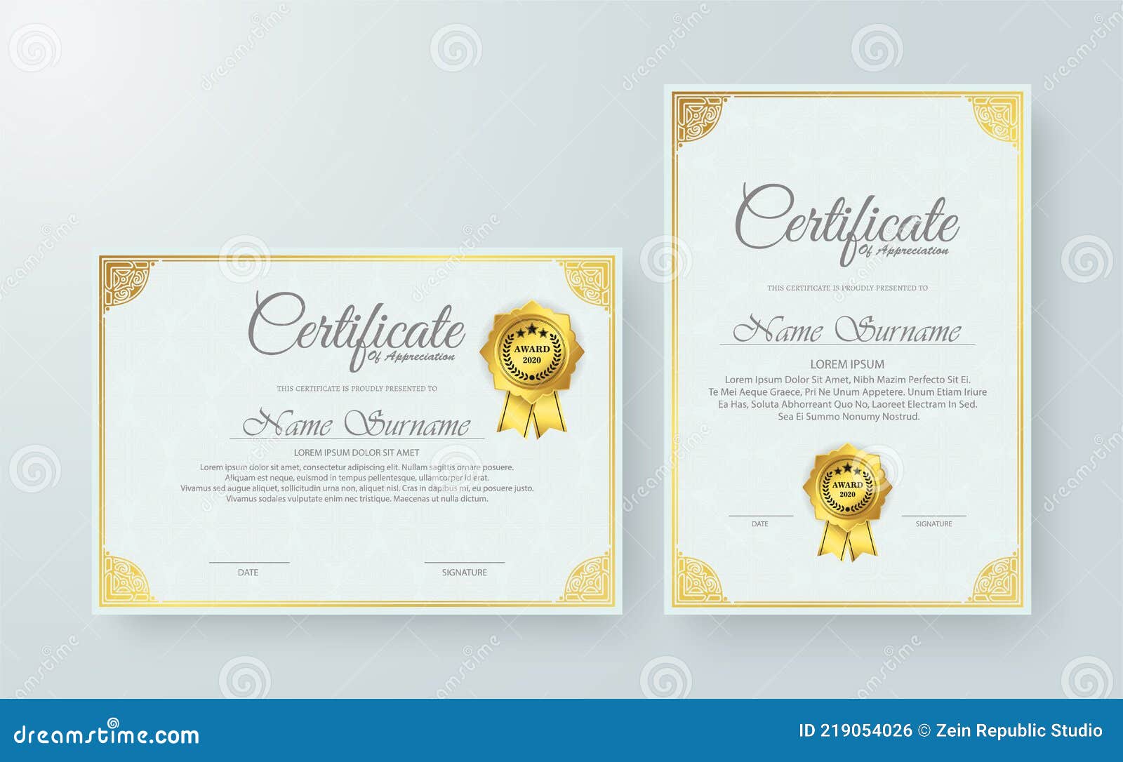 Elegant Diploma in Vintage Style Design Stock Vector - Illustration of ...