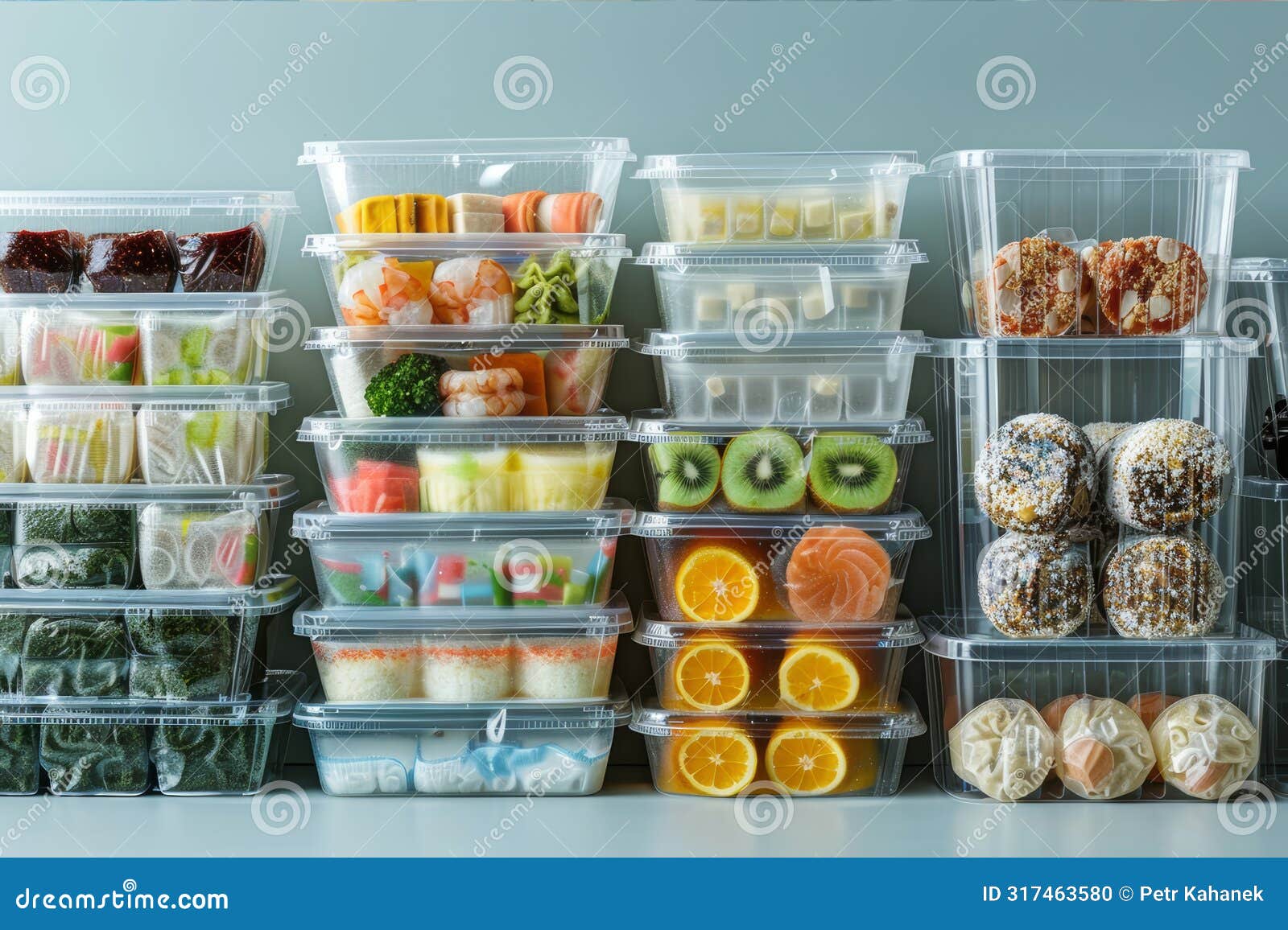 Elegant Display of Various Plastic Packaging Products, Including Clear ...
