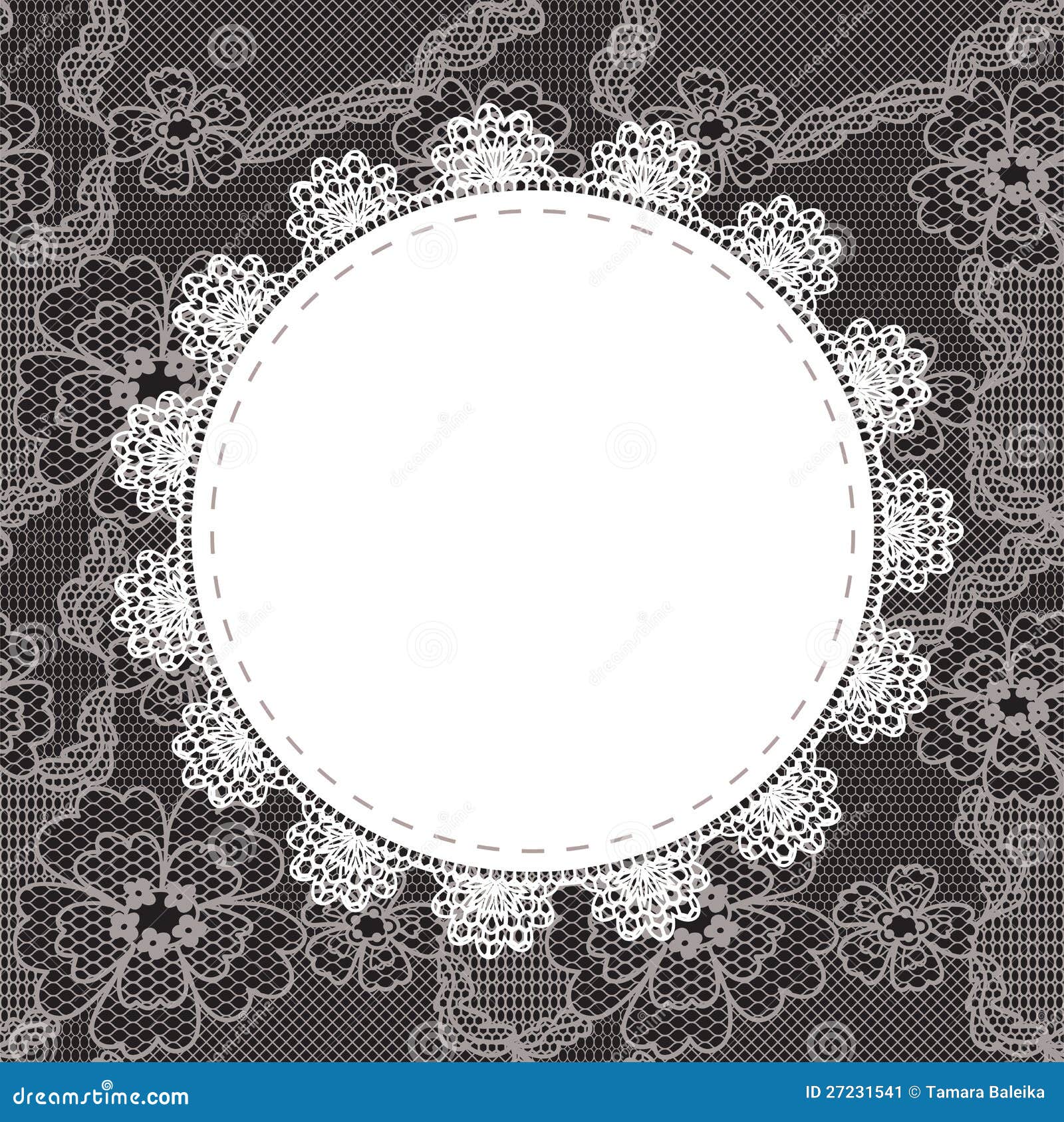 Elegant Doily on Lace Gentle Background Stock Vector - Illustration of ...
