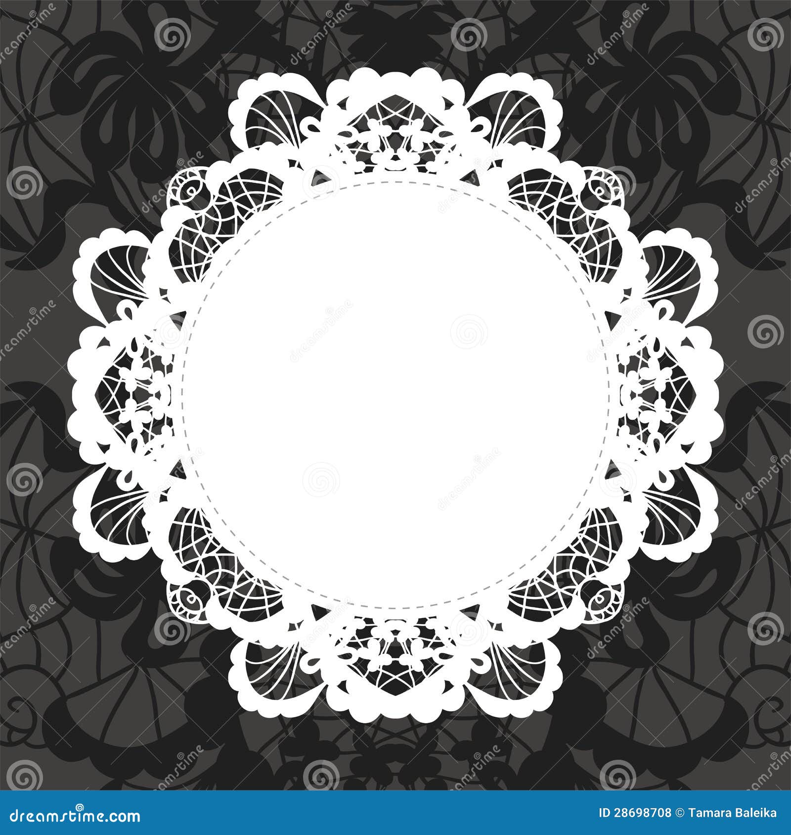 Elegant Doily on Lace Gentle Background Stock Vector - Illustration of ...