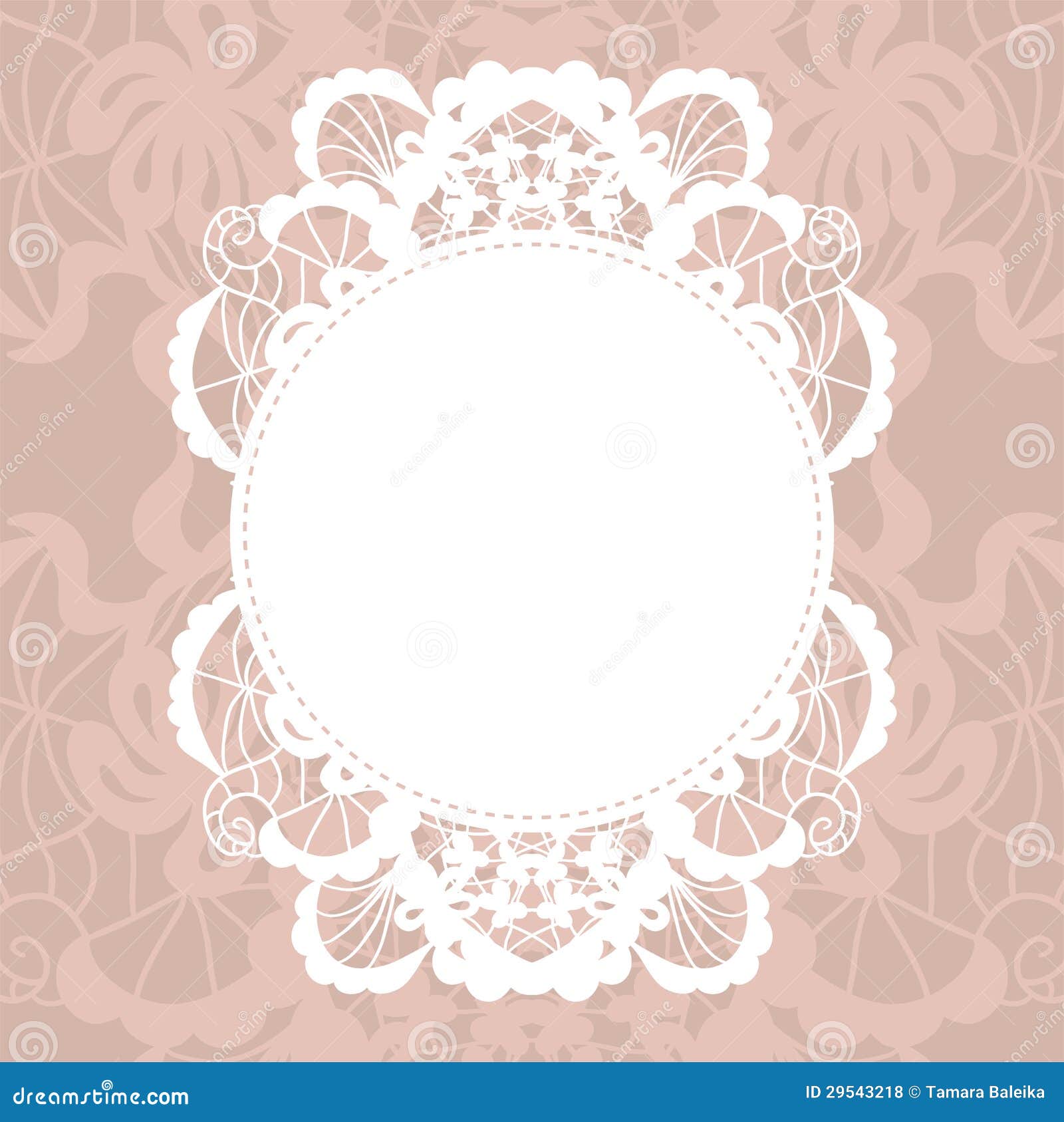 Elegant Doily on Lace Gentle Background Stock Vector - Illustration of ...