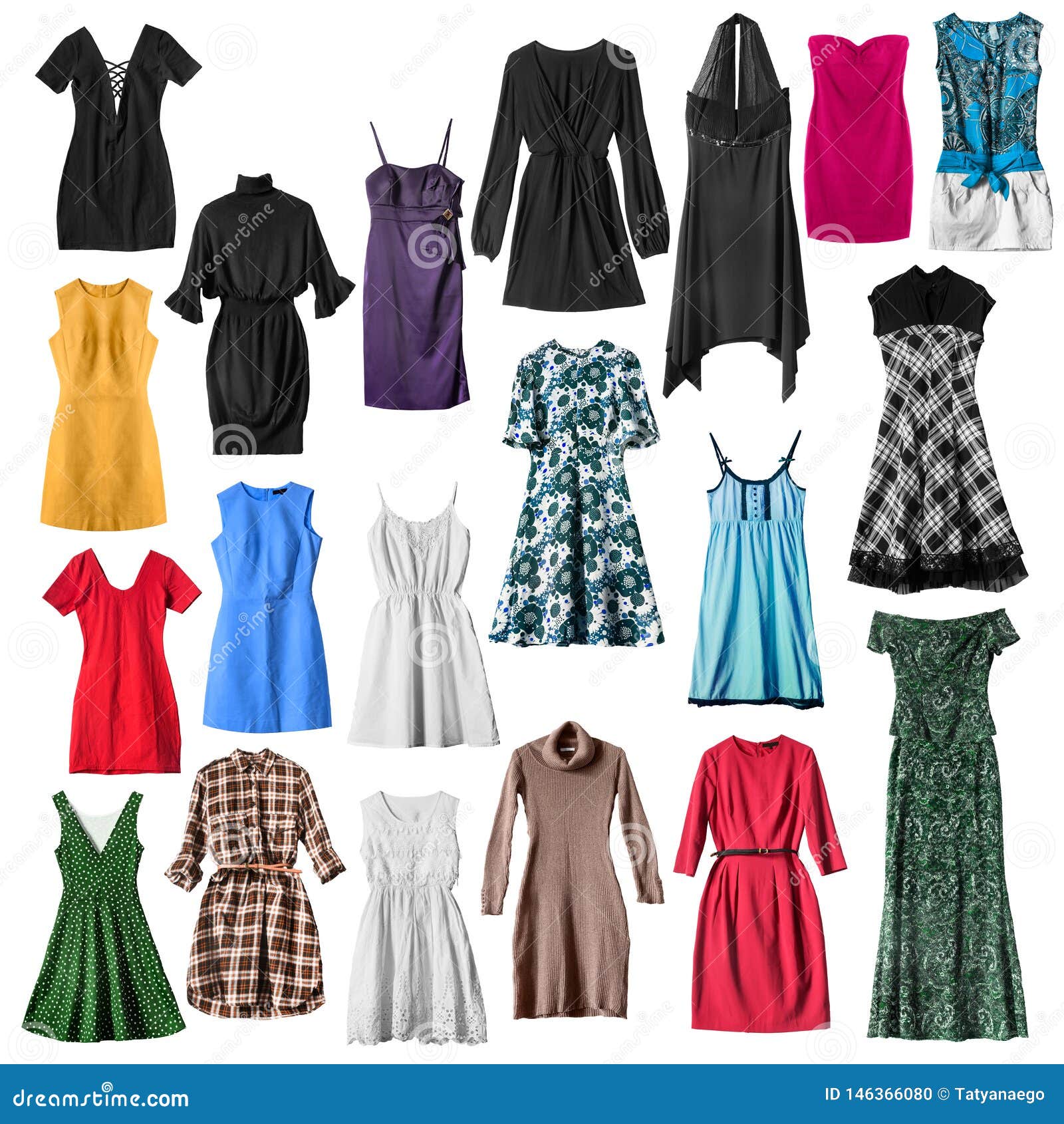 Elegant dresses isolated stock photo. Image of plaid - 146366080