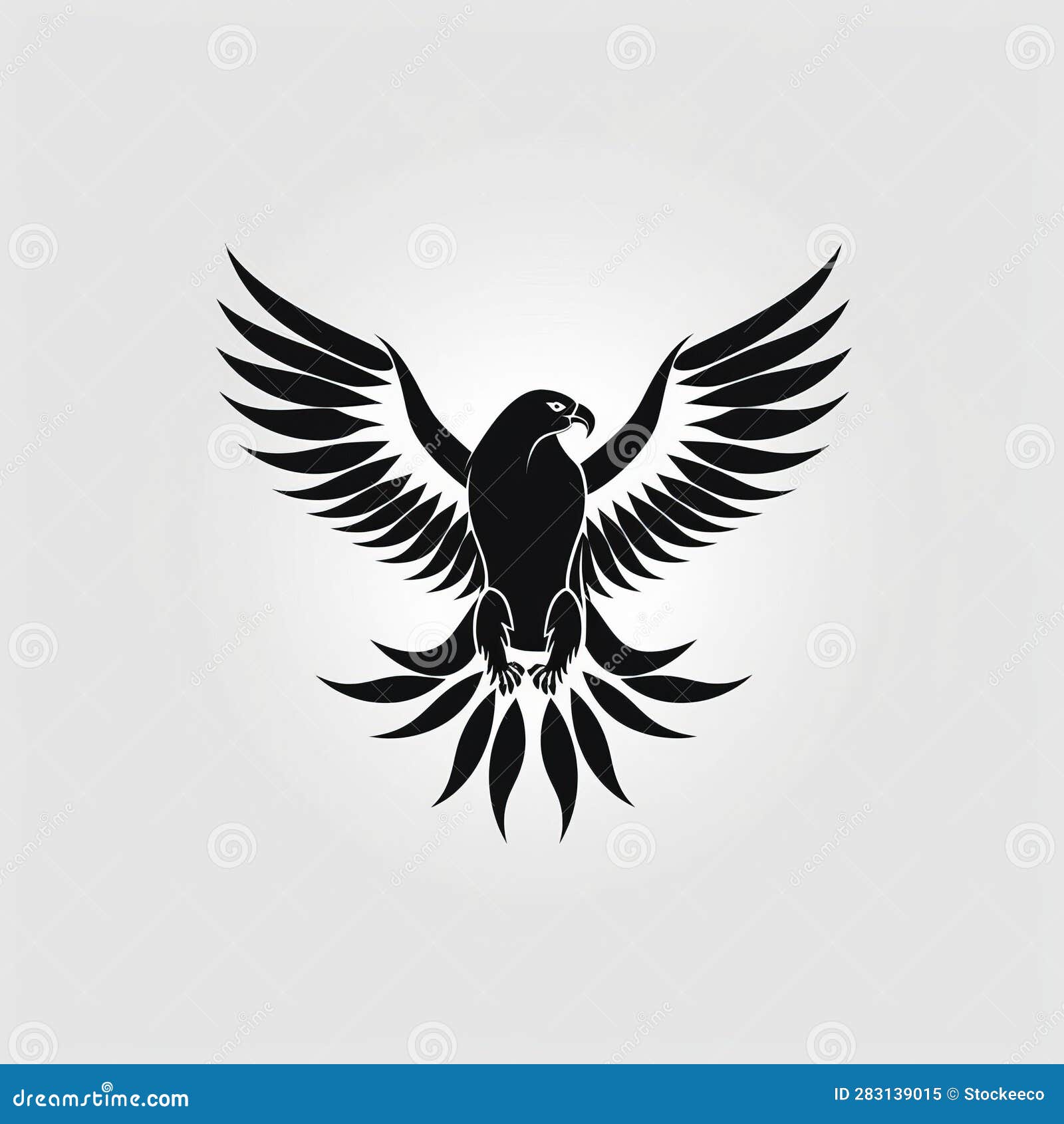 Elegant Eagle Vector Illustration with Negative Space Stock ...