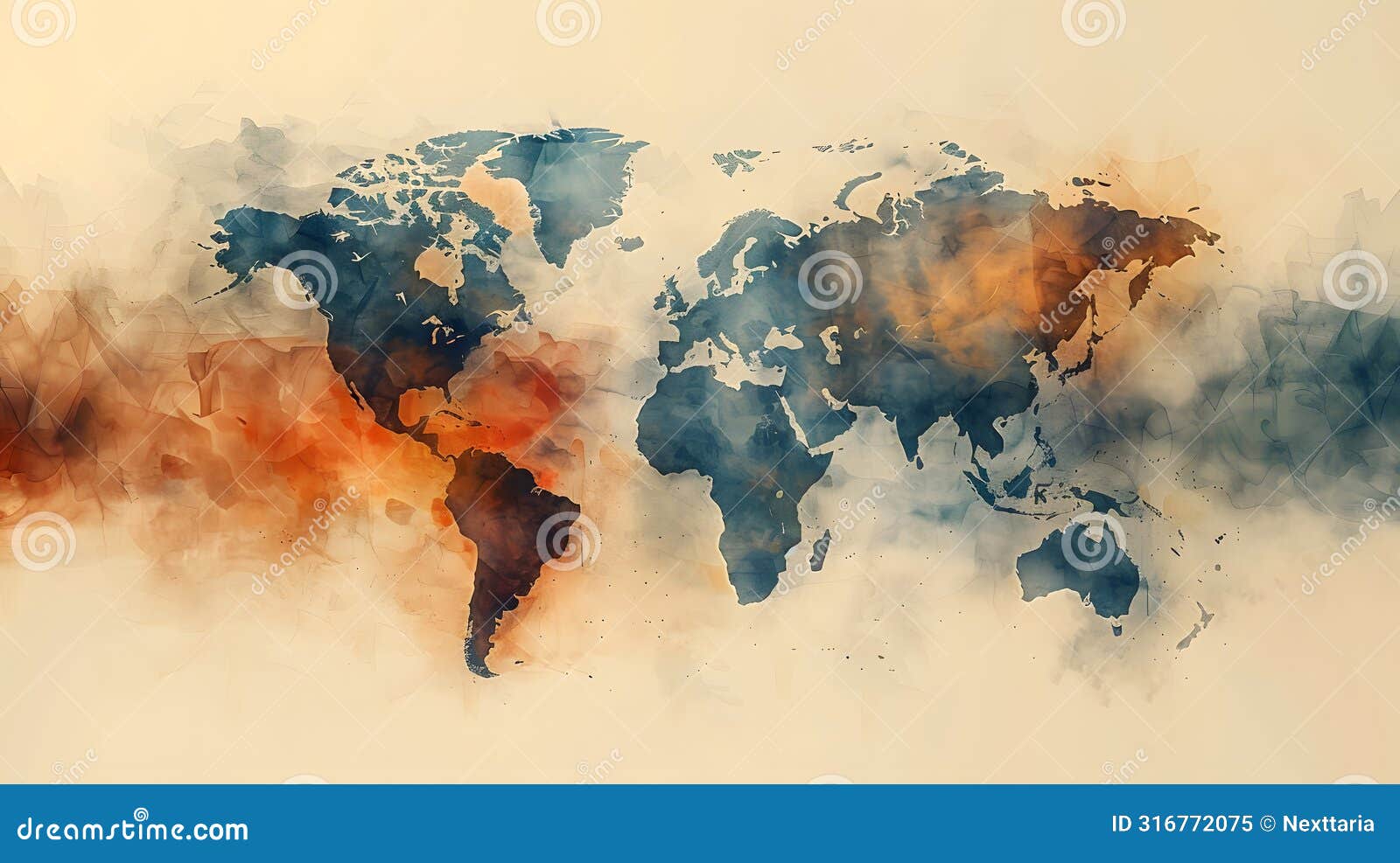 Elegant Earthly Map Background for Creative Projects Stock Illustration ...